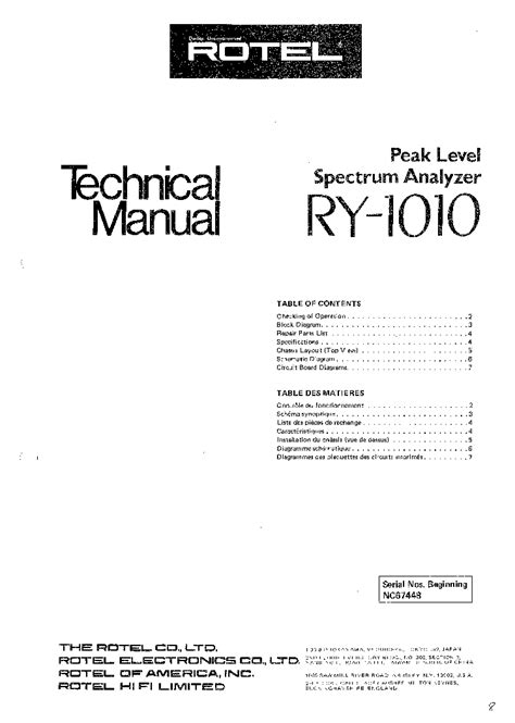 ROTEL RY-1010 SM Service Manual download, schematics, eeprom, repair ...