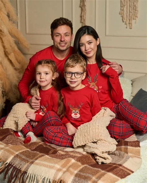 Мужская парная пижама новогодний олень FAMILY LOOK для семьи - L ...