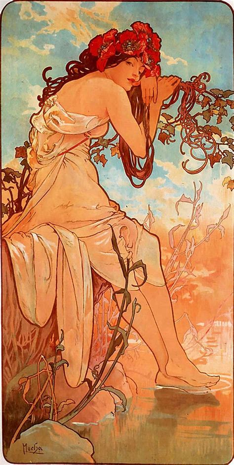 Альфонс Муха. «Лето» из серии «Времена года», 1896 | Art nouveau ...