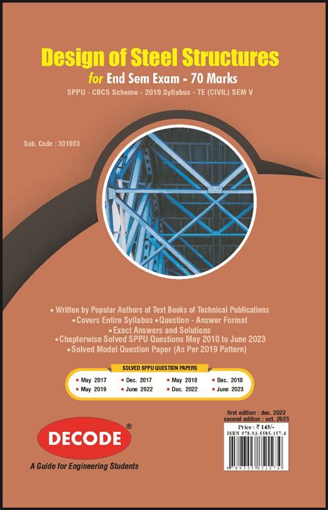 Design of Steel Structures for SPPU 19 Course (TE - SEM V - CIVIL - 30 ...