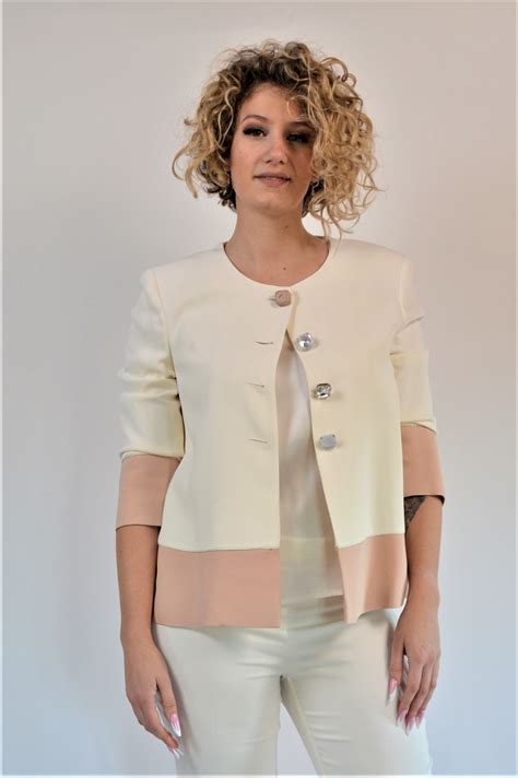 Cristina Effe kabát, ékszergombokkal, fehér, 50-es méret - eMAG.hu