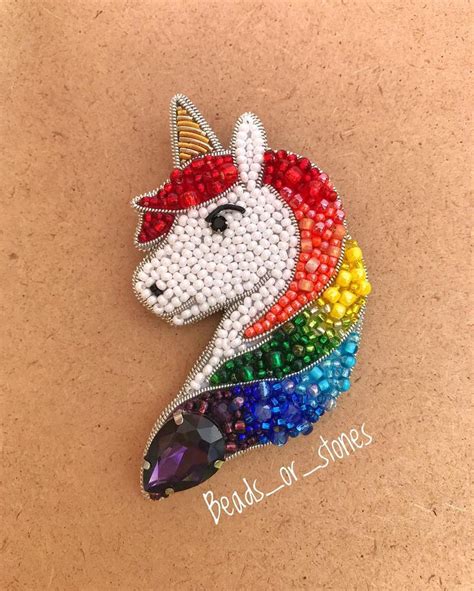 Радужный единорог 🦄 🌈 ️Бронь ️ Материалы: японский и чешский бисер ...