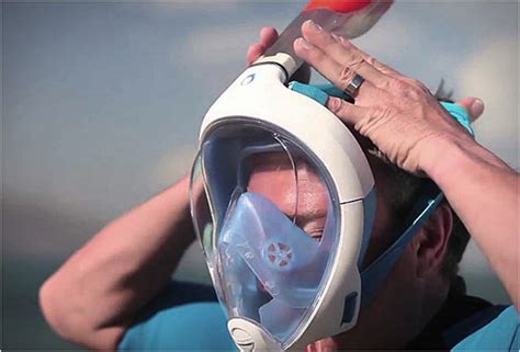 Подводная маска EasyBreath, закрывающая все лицо