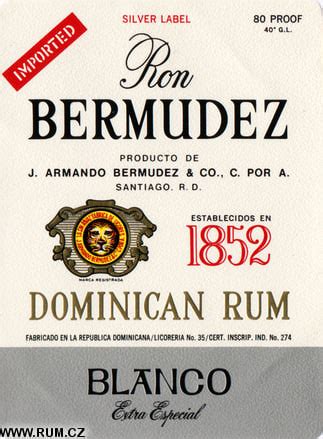 Rum od J. Armando Bermúdez & Co., Santiago - Domini­kán­ská re­pub­li ...