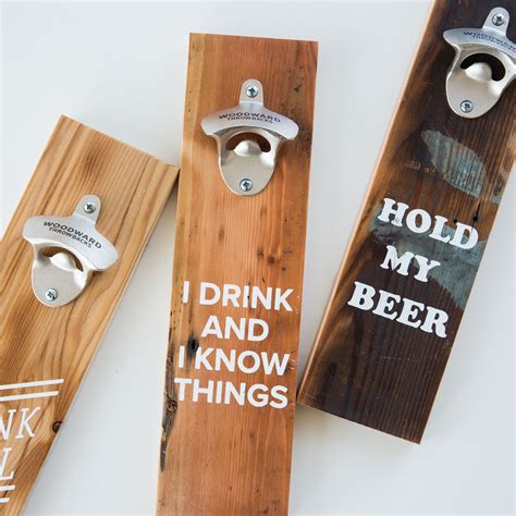 Reclaimed Wood Bottle Openers | Bottle opener design, Wood bottle ...