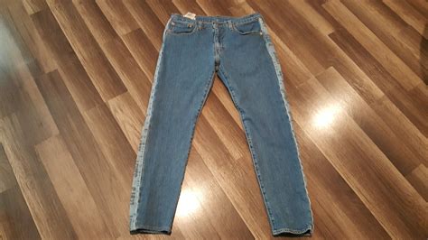 Levis Hi Ball Big E Logo Side Stripe Tapered blue Jea… - Gem