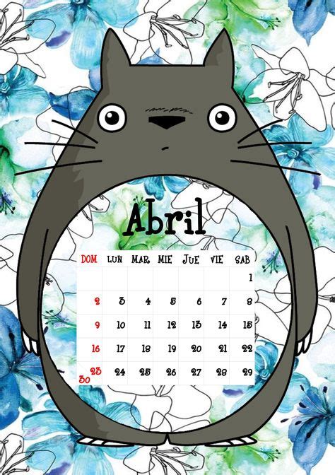 Calendario Totoro 2017 ♦ Abril ♦ (com imagens) | Totoro, Termocolante