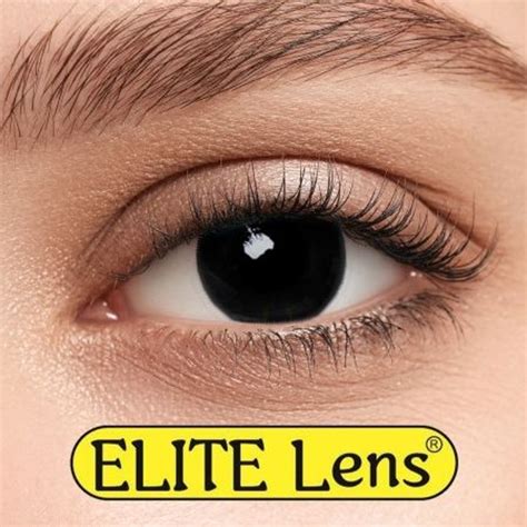 Цветные контактные линзы Elite Lens "Фулблек" міні склери - -0.75 ...