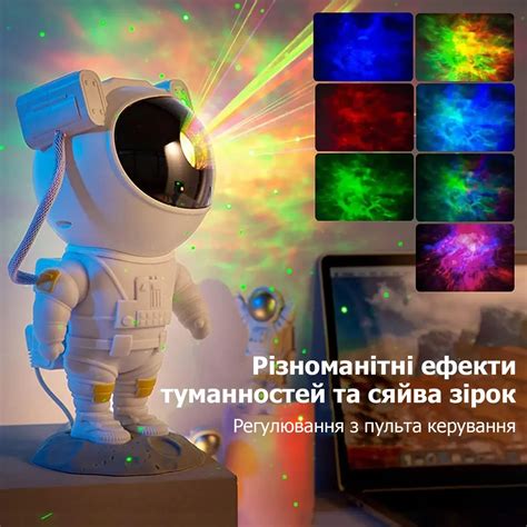 Ночник проектор звездного неба БОЛЬШОЙ Космонавт - лазерный светильник ...