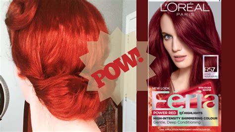 Pow!! ~Feria Power Reds (Ruby Rush) Hair Color Review - YouTube