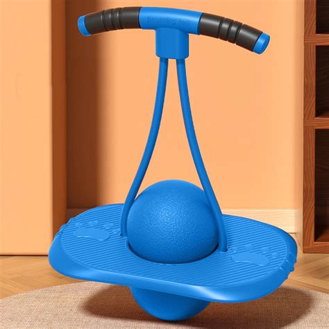 Adult Bounce Ball Fitness Stretch Ball - Adjustable Bouncing Exercise Ball with Detachable ...