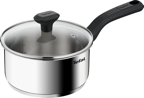 Tefal Comfort Max 18cm Stainless Steel Saucepan with Glass Lid ...