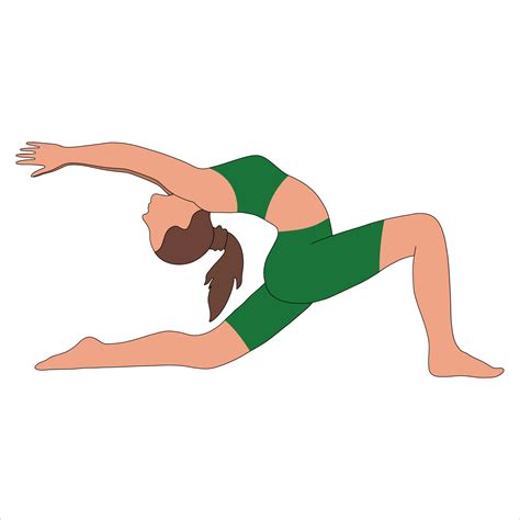 vector illustration yoga, girl in assana on a white background. 7188229 ...