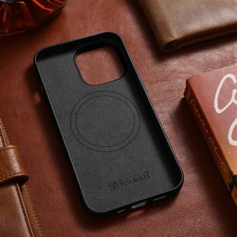 Кожаный чехол iCarer Genuine Leather (MagSafe) для iPhone 14 Pro Max ...