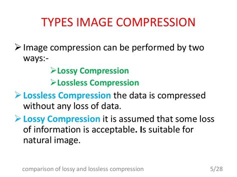 comparision of lossy and lossless image compression using various alg…