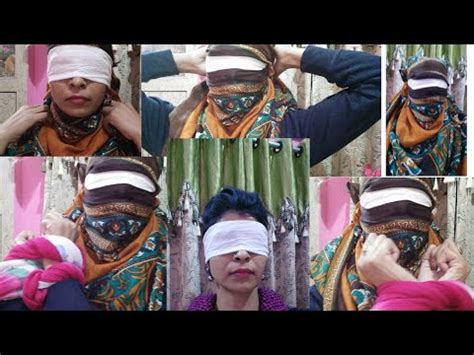 Blindfold Challenge Requested video |||| only for fun ||| blindfold with hand band / face wrap ...