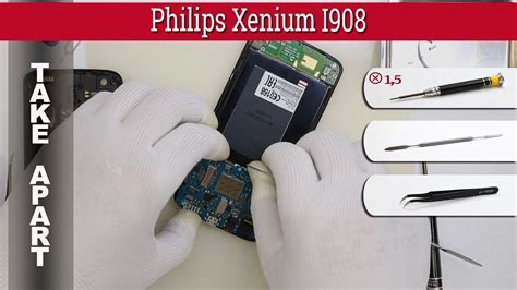 How to disassemble 📱 Philips Xenium I908 Take apart Tutorial - YouTube