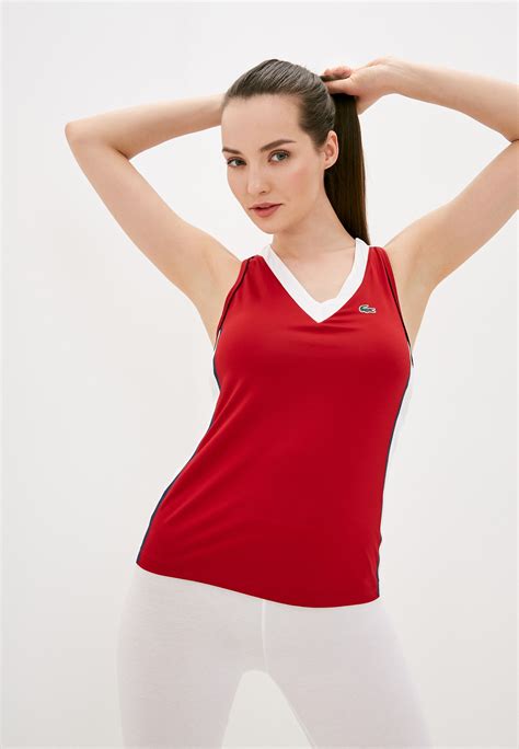 Майка спортивная Lacoste, цвет: красный, MP002XW06EUZ — купить в ...