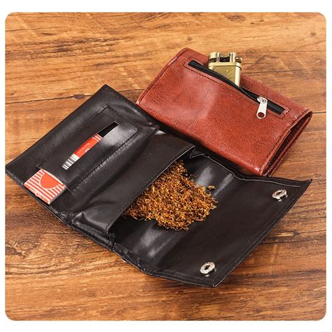 Retro PU Leder Tabak Pouch Tasche Zigarette Rauchen Papier Tipps Halter ...