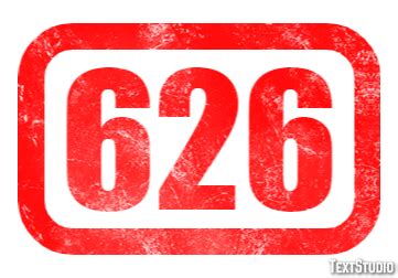 626 Text Effect and Logo Design Number