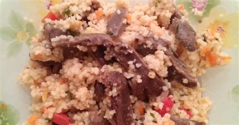 Пупочки (желудки) и сердечки с овощами и кус-кусом рецепт с фото ...