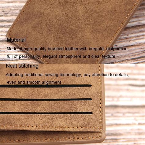 MenBense Men Short Wallet Retro Frosted Multi Card Wallet (Brown ...