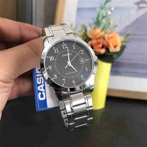 Casio MTP-V004D-1B Black Analog Mens Wrist Watch - WatchCentre.PK