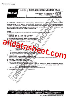 LC6543C Datasheet(PDF) - Sanyo Semicon Device