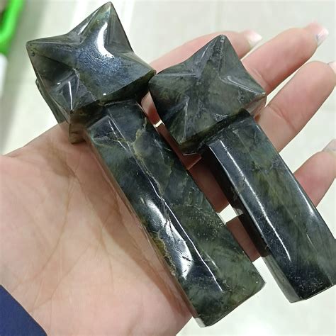 7-8 см 1 шт. натуральный Лабрадорит Меркаба энергетическая колонна ...
