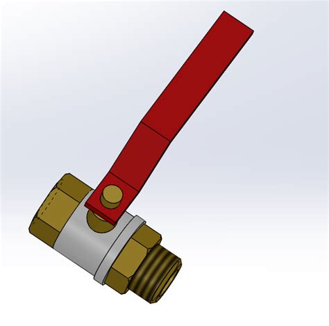 Кран шаровый 1/2'' - Чертежи, 3D Модели, Проекты, Гидравлика и пневматика