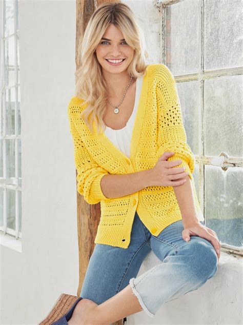 heine Strickjacke in sonnengelb | heine