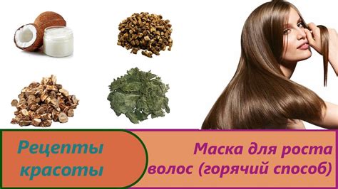 Рецепт маски для волос на кокосовом масле с 3 травами горячим способом ...