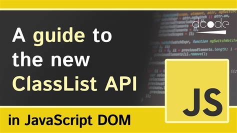 Class List (classList) Property - JavaScript DOM Tutorial For Beginners - YouTube