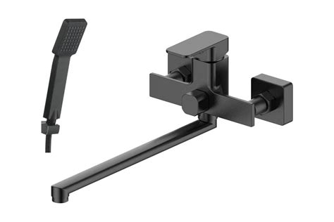 Смеситель для ванны ESKO Line черный с длинным изливом EL_STR 31 Black ...