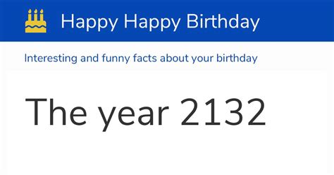 The year 2132: Calendar, history and birthdays