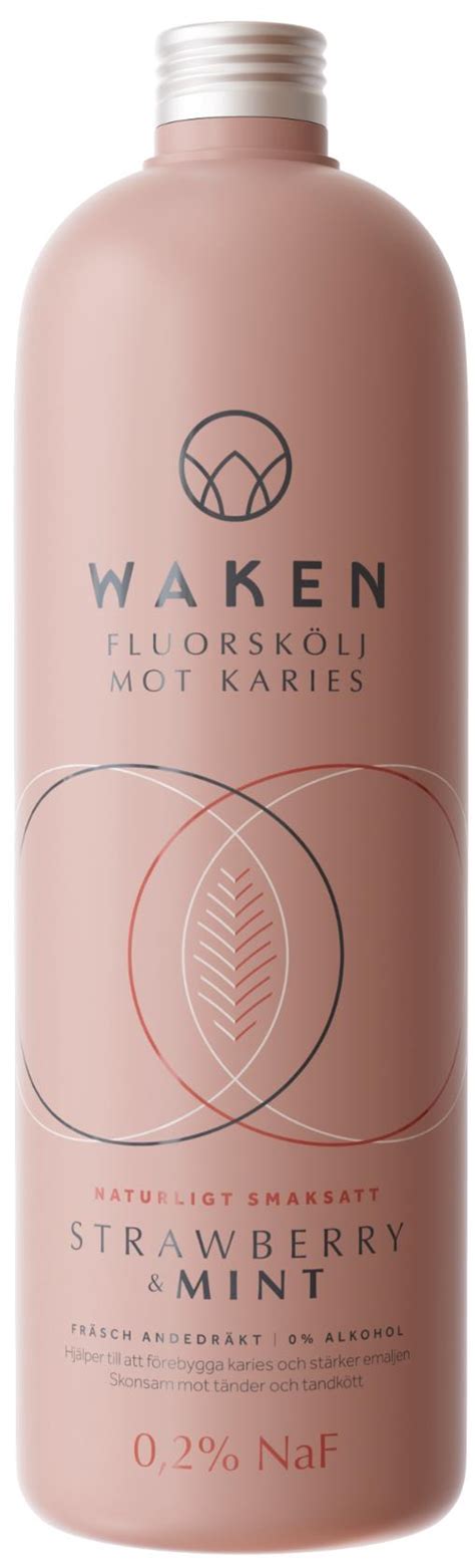 Waken Flouride Mouthwash Strawberry & Mint 500 ml | lyko.com