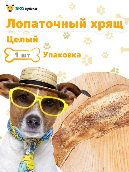 Хрящ лопаточный (целый) для собак и кошек сушеное "Экосушка ...
