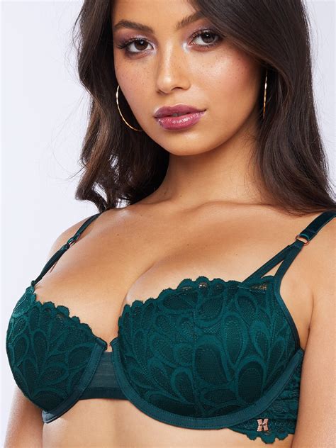 Savage Not Sorry Lightly Lined Lace Balconette Bra in Green | SAVAGE X ...