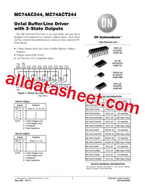 AC244 Datasheet(PDF) - ON Semiconductor