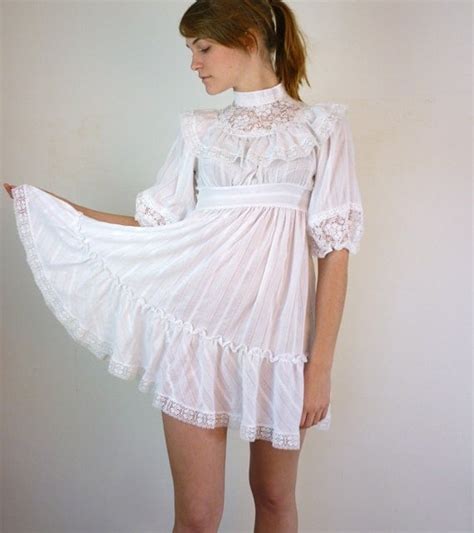 White Lace Babydoll Dress by jessjamesjake on Etsy