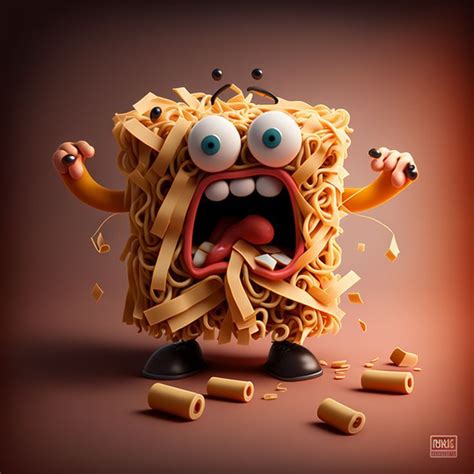 🥡 Макаронный монстр | Food art photography, Android wallpaper art, Cute ...