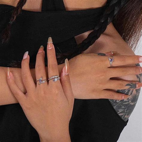 Сребърен пръстен с лилав аметист "Swag" – Silenti Jewelry
