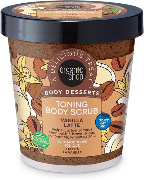 Organic Shop Body Desserts Toning Body Scrub Vanilla Latte, 450 ml ...