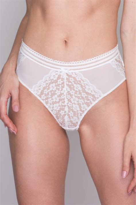 Трусы женские слип без швов сзади белые кружевные ROSE&PETAL LINGERIE ...