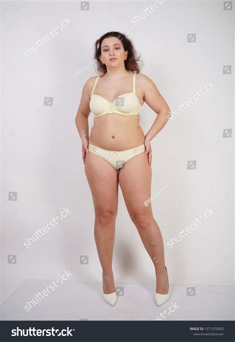 Pretty Chubby Girl Wearing Fashionable Yellow Stock Photo 1371570092 ...