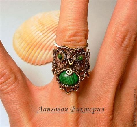 Перстень "Сова", стимпанк, Wire wrap, лабрадорит в интернет-магазине на ...