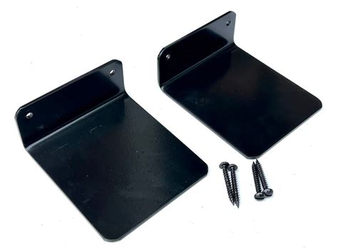 Black Soundbar Brackets Shelf Surround Sound Bar Holder Strong Steel ...