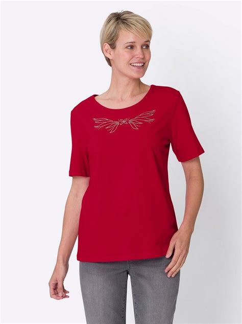 Sieh an! T-Shirt Shirt, Effektvoller Glitzer-Print