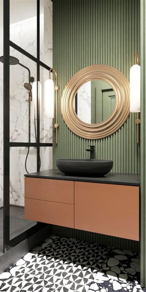 Элегантная ванная | Round mirror bathroom, Bathroom design, Luxury interior