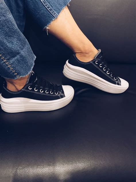 Купить кеды Converse All Star Move (Конверс Мув) черные низкие в СПб